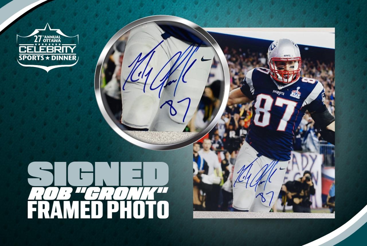 Signed Framed Rob "Gronk" Gronkowski Photo | Powered by Givergy